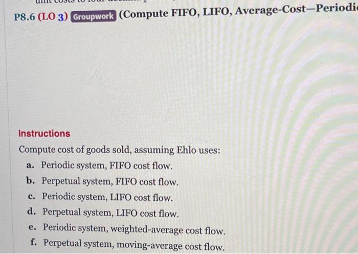 Solved Instructions b. Terpethal hytem, Hro cost flim C. | Chegg.com