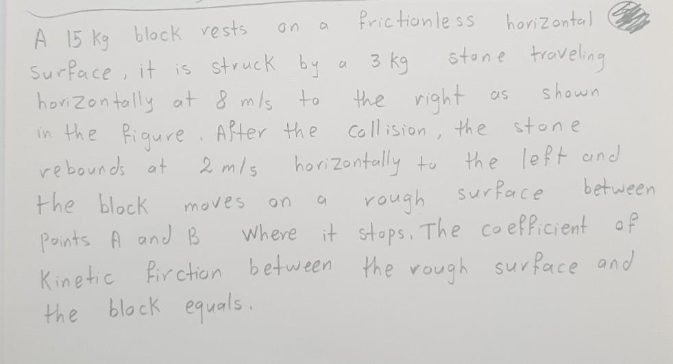 Solved on DA os frictionless horizontal A 15 kg block rests | Chegg.com