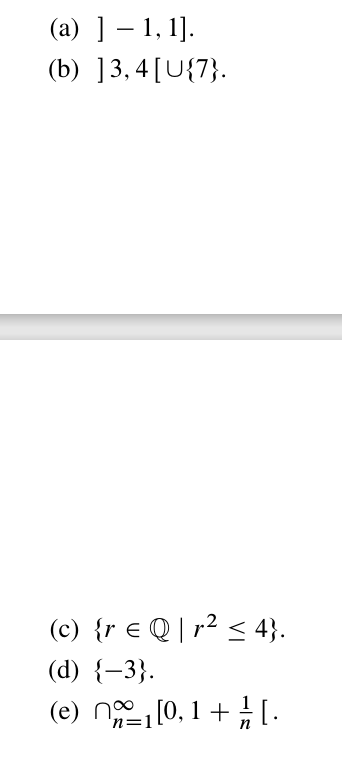 Solved "Proof for each of the following subsets of R that it | Chegg.com