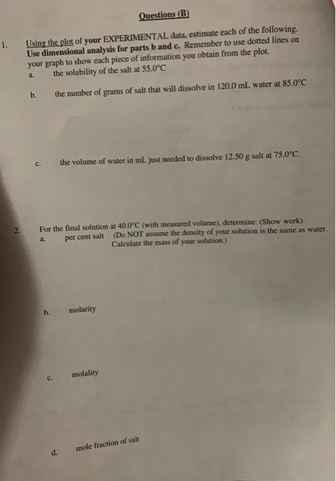 Name Chemistry 142 Lab Experiment 2: Solubility | Chegg.com