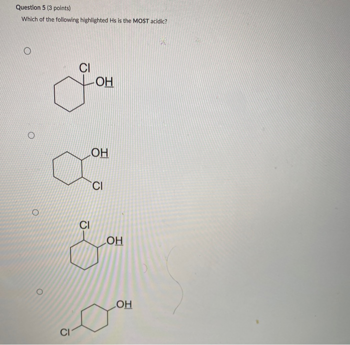 Solved Question 5 (3 points) Which of the following | Chegg.com