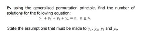Solved By using the generalized permutation principle, find | Chegg.com