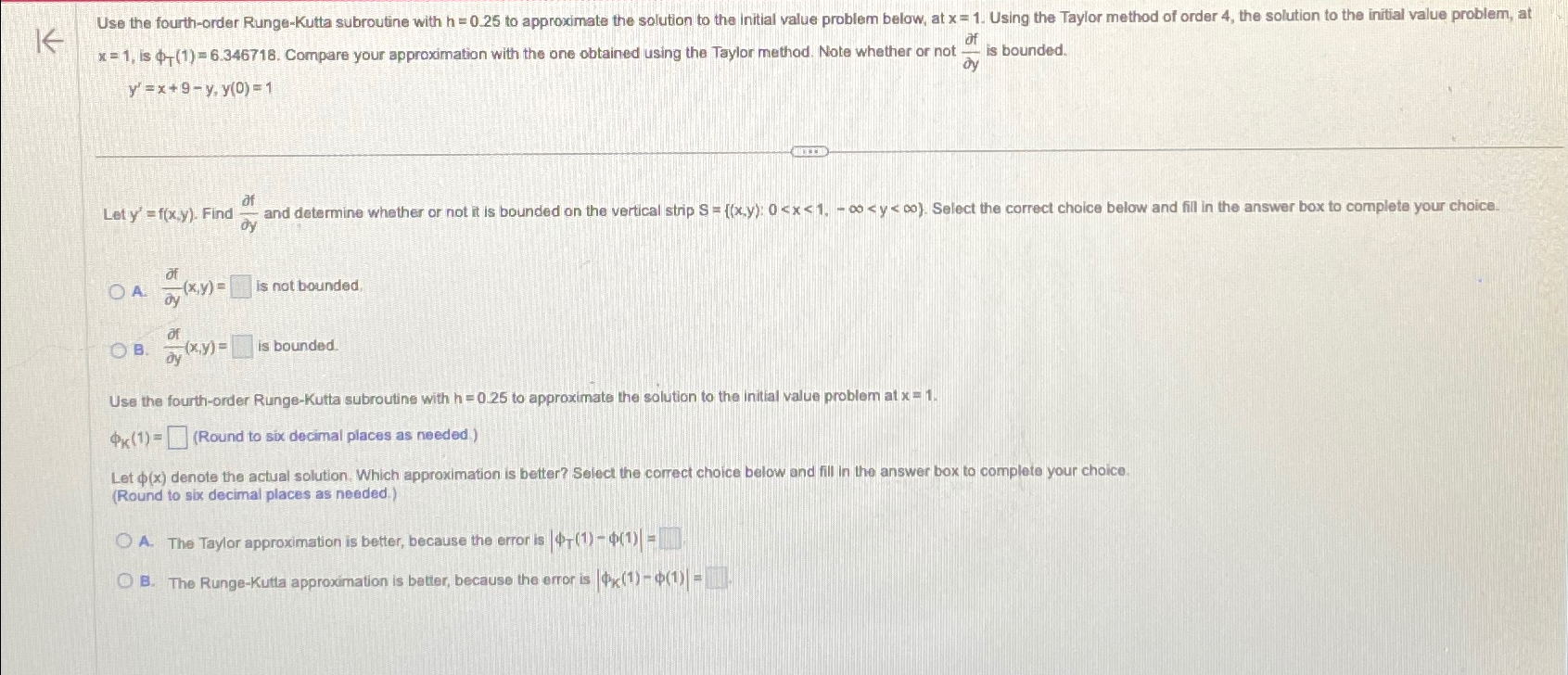 Solved x=1, ﻿is φT(1)=6.346718. ﻿Compare your approximation | Chegg.com