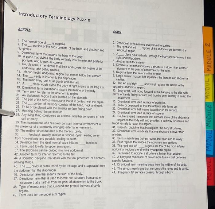 Solved crossword | Chegg.com