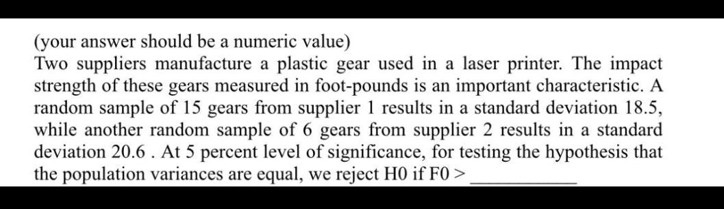 Solved (your answer should be a numeric value)Two suppliers | Chegg.com