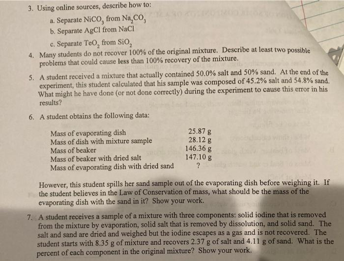 Solved 2. Sublimation is a common technique used in | Chegg.com