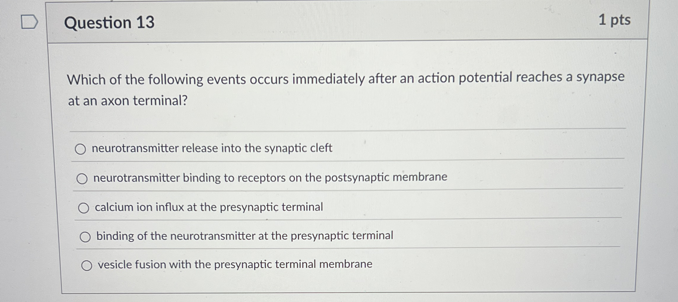 Solved Question 131 ﻿ptsWhich of the following events occurs | Chegg.com