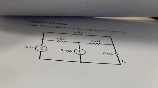 Solved using thevenins theorems , find (I)o | Chegg.com