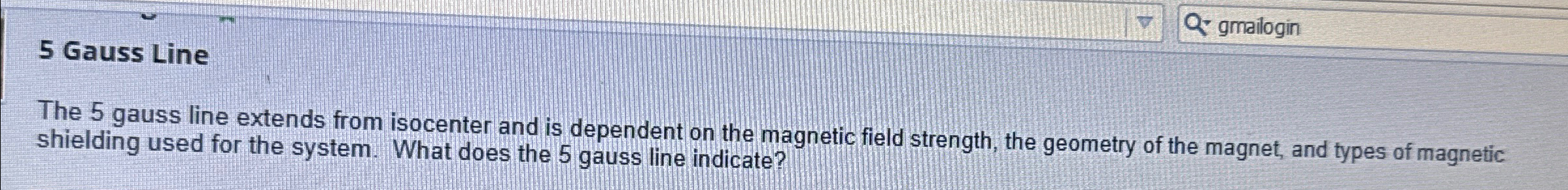 Solved 5 ﻿Gauss LineThe 5 ﻿gauss line extends from isocenter | Chegg.com