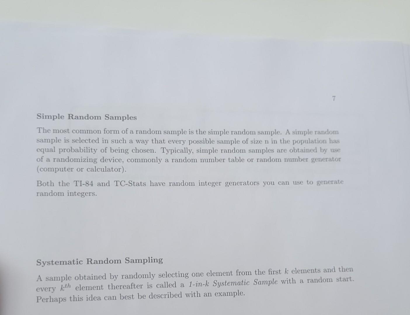 solved-simple-random-samples-the-most-common-form-of-a-chegg