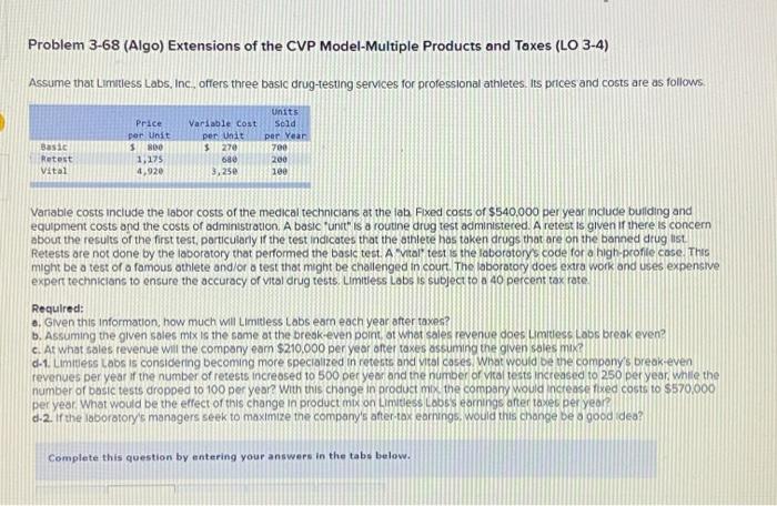 Solved Problem 3-68 (Algo) Extensions of the CVP | Chegg.com