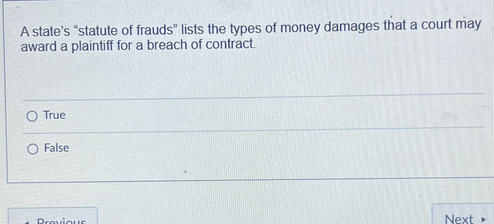 Solved A state's "statute of frauds" lists the types of | Chegg.com