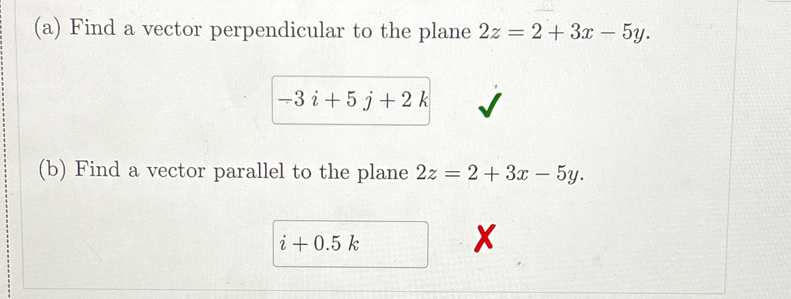 Solved (a) ﻿Find a vector perpendicular to the plane | Chegg.com
