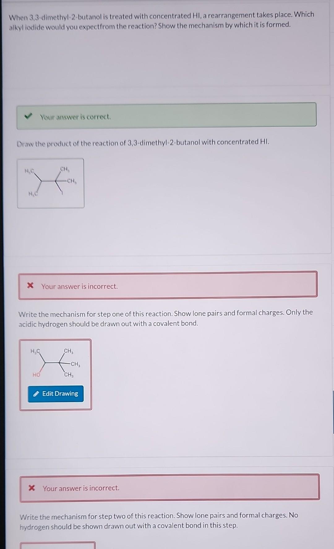 Solved When 3,3-dimethyl-2-butanol is treated with | Chegg.com