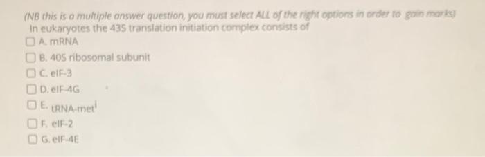 Solved (NB this is o multiple answer question, you must | Chegg.com
