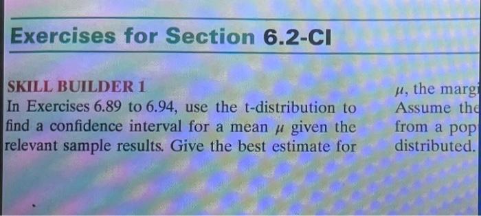 Solved SKILL BUILDER 1 In Exercises 6.89 to 6.94, use the | Chegg.com