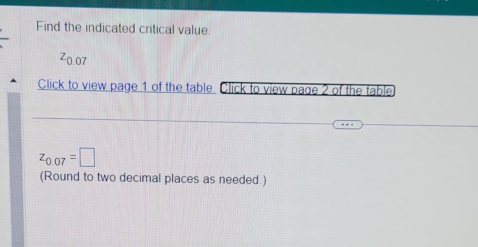 Solved Standard Normal Table (Page 1) NEGATIVE z | Chegg.com