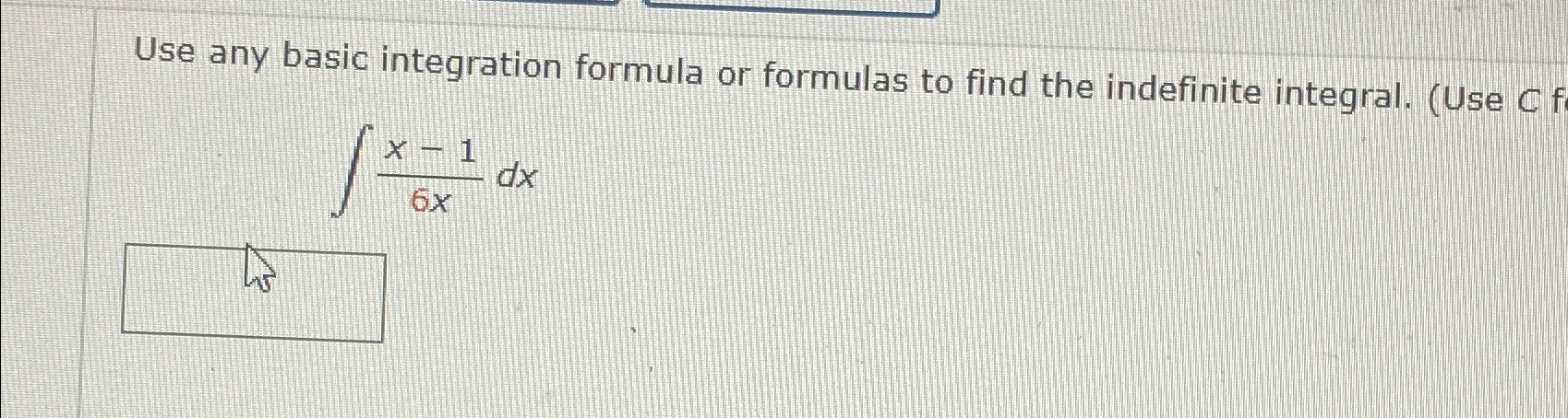 Solved Use any basic integration formula or formulas to find | Chegg.com