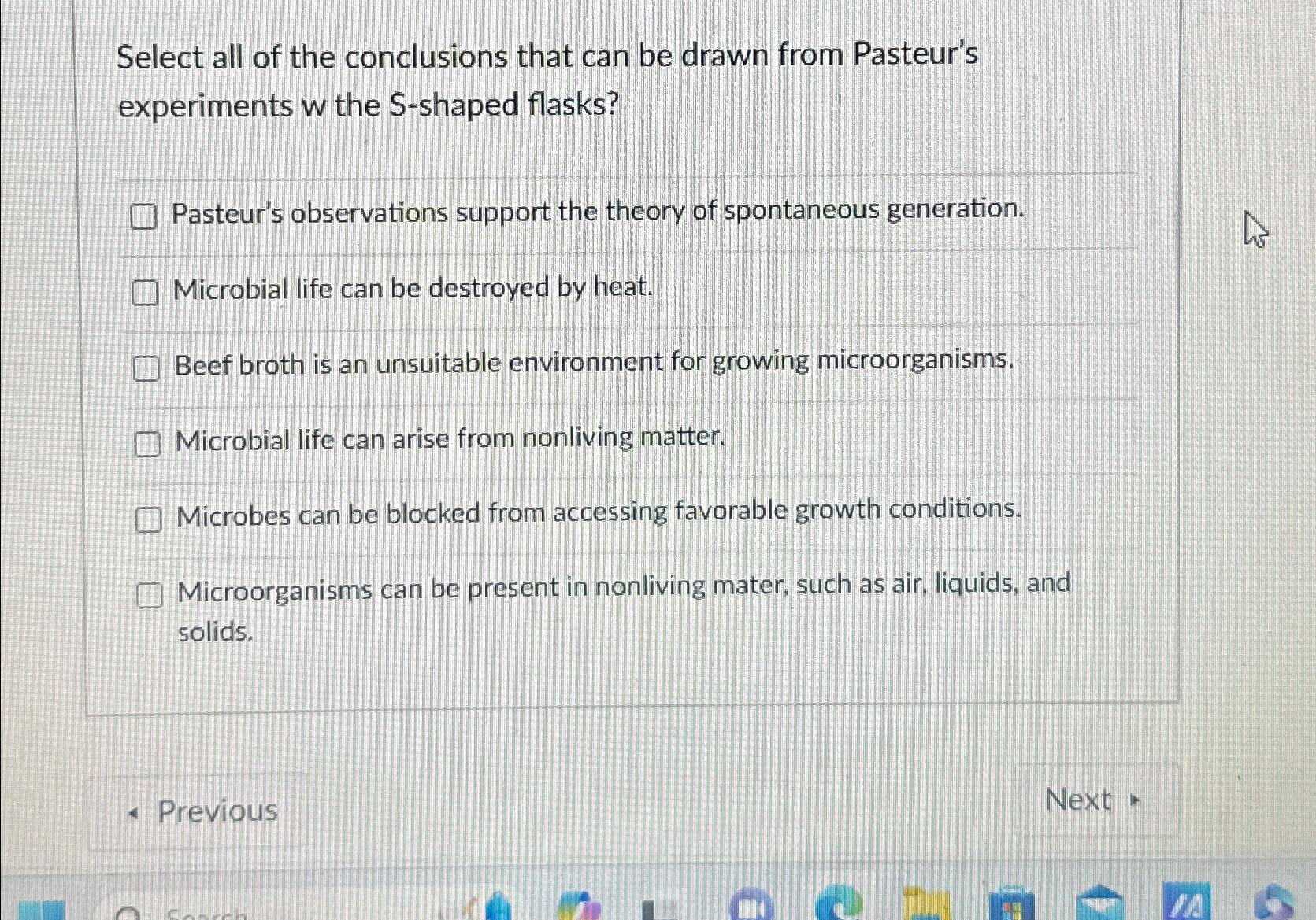 Solved Select all of the conclusions that can be drawn from | Chegg.com