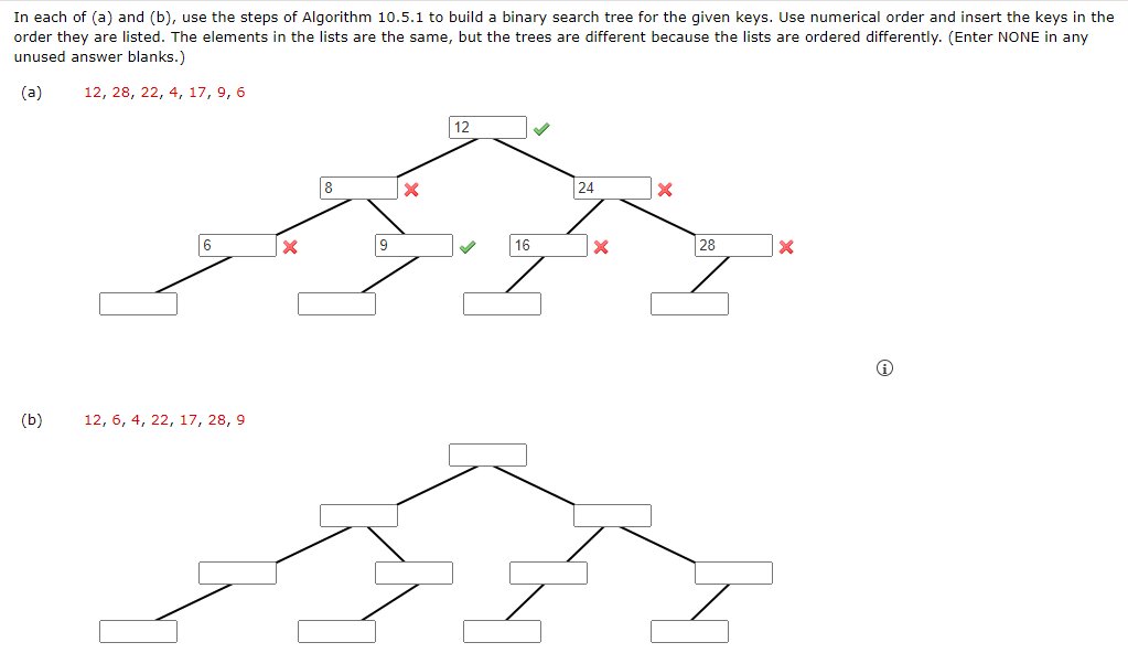 In each of (a) ﻿and (b), ﻿use the steps of Algorithm | Chegg.com