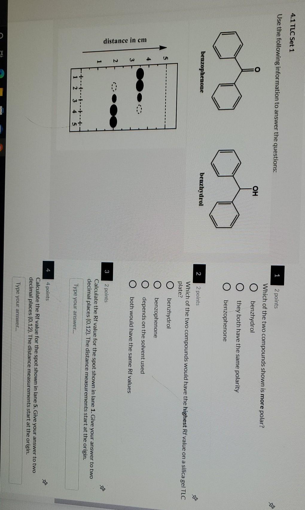 Solved 4.1 TLC Set 1 Use the following information to answer | Chegg.com