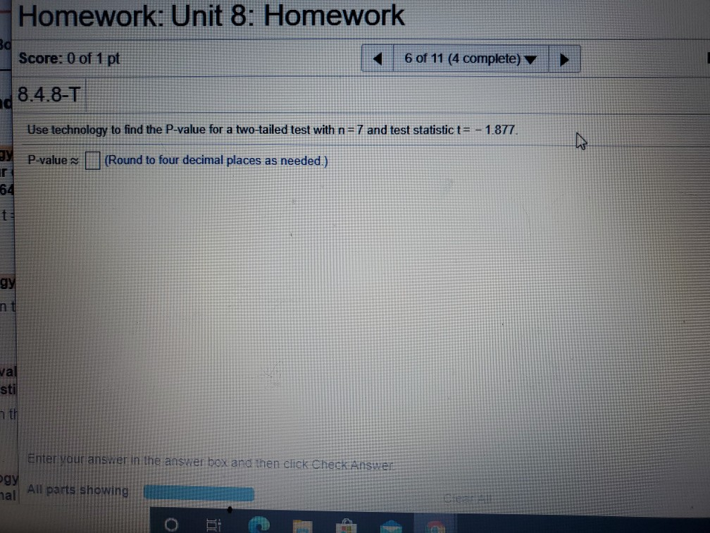 Solved Homework: Unit 8: Homework Score: 0 of 1 pt 6 of 11 | Chegg.com