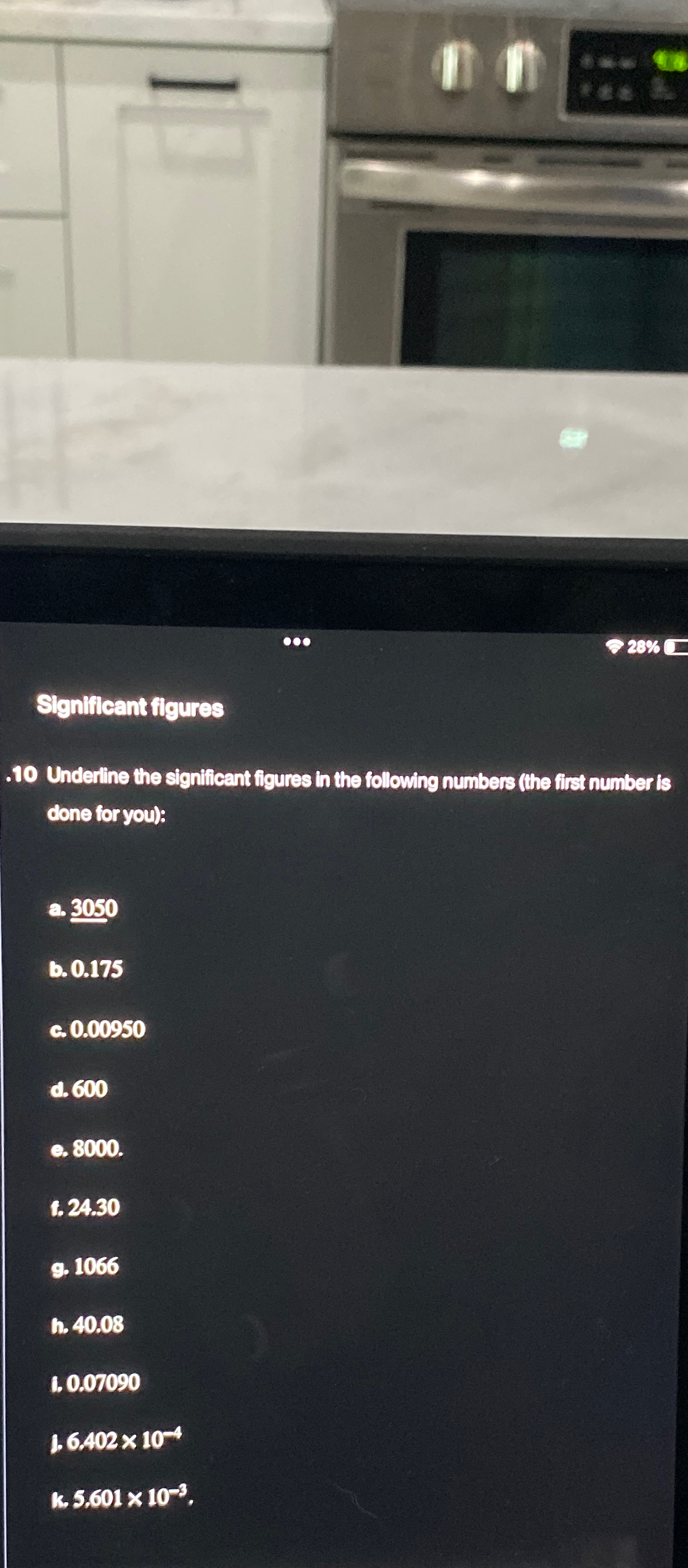 Solved Stgnifileant figures. 10 ﻿Underline the significant | Chegg.com