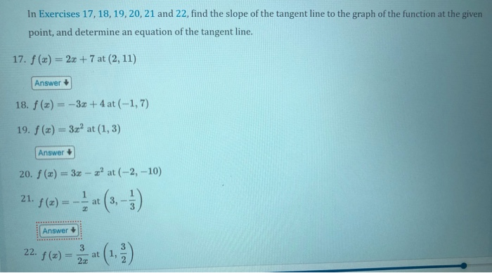Solved In Exercises 17, 18, 19, 20, 21 and 22, find the | Chegg.com