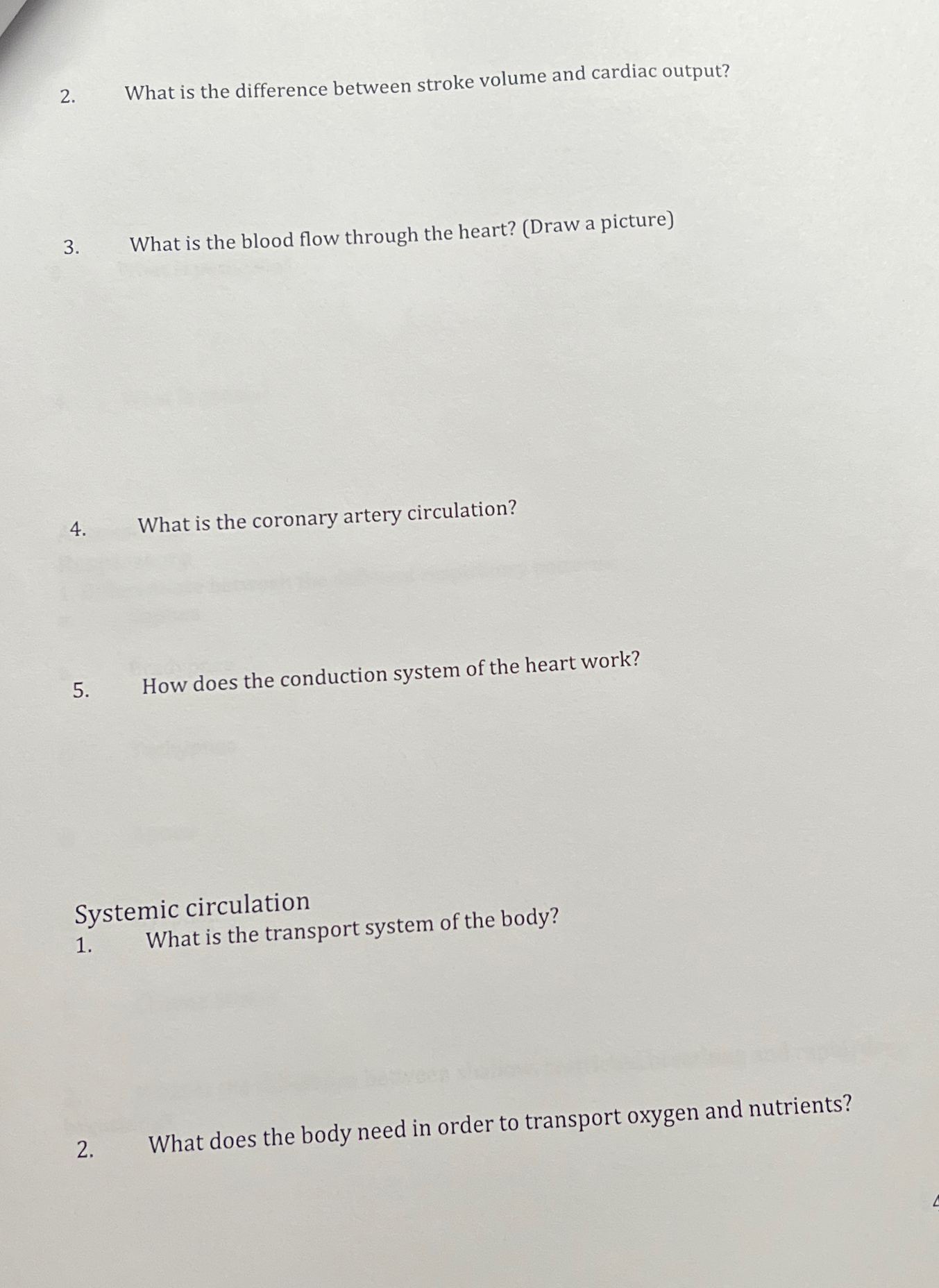 Solved What is the difference between stroke volume and | Chegg.com