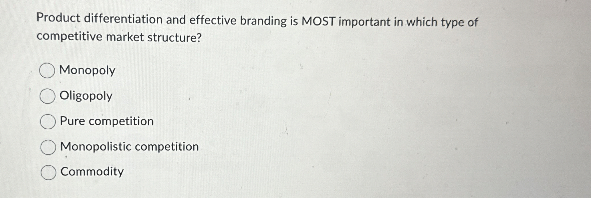 Solved Product differentiation and effective branding is | Chegg.com