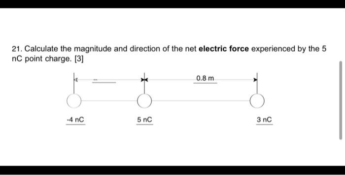 Solved 21. Calculate the magnitude and direction of the net | Chegg.com