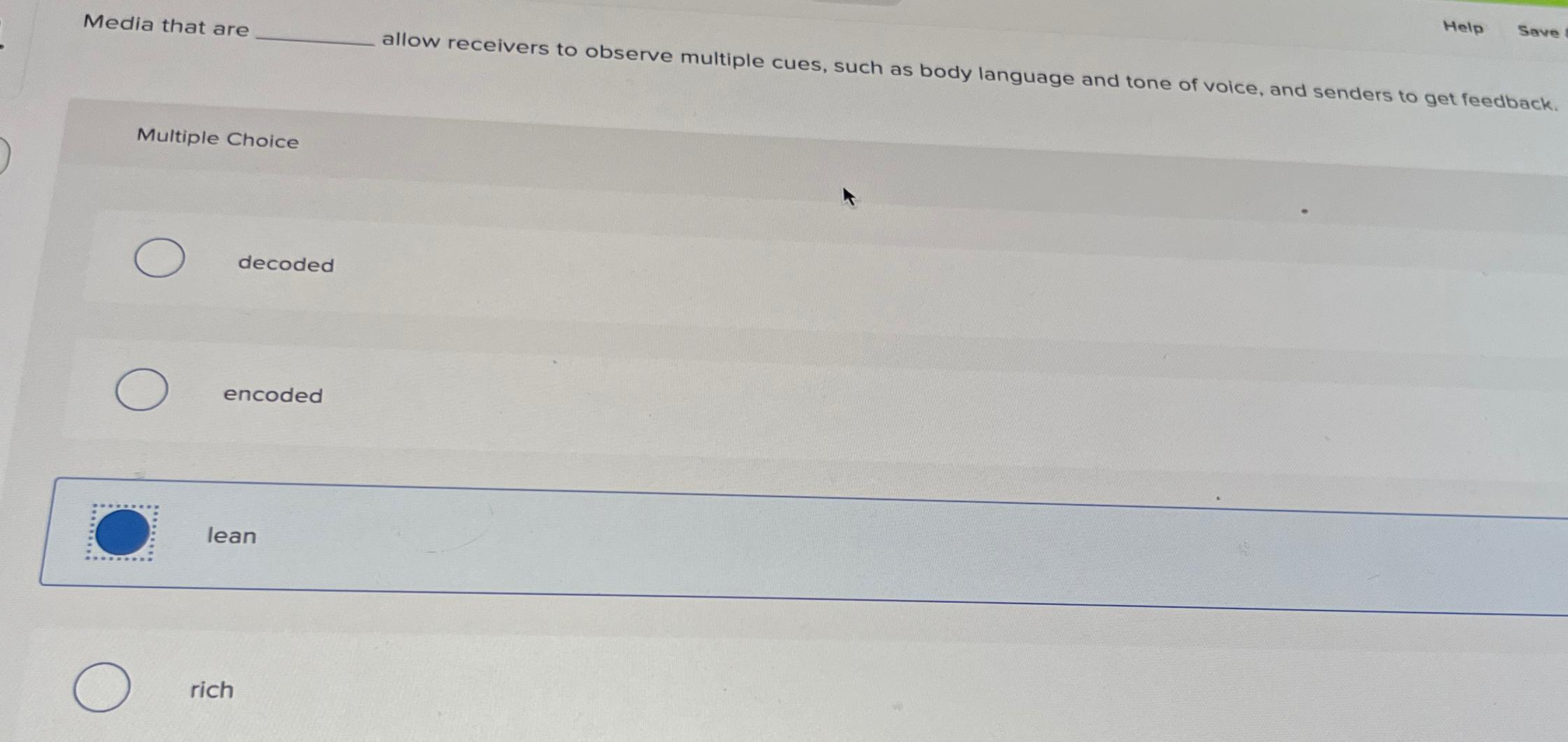 Solved Media that areallow receivers to observe multiple | Chegg.com