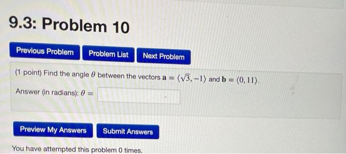 Solved 9.3: Problem 9 Previous Problem Problem List Next | Chegg.com