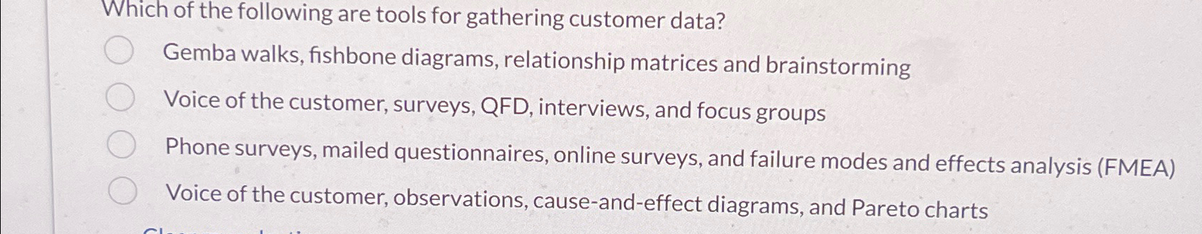 Solved Which of the following are tools for gathering | Chegg.com