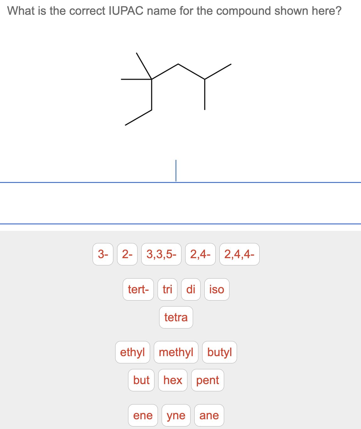 Solved What is the correct IUPAC name for the compound shown | Chegg.com