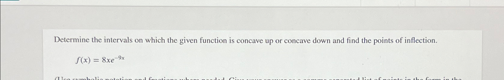 Solved Determine the intervals on which the given function | Chegg.com