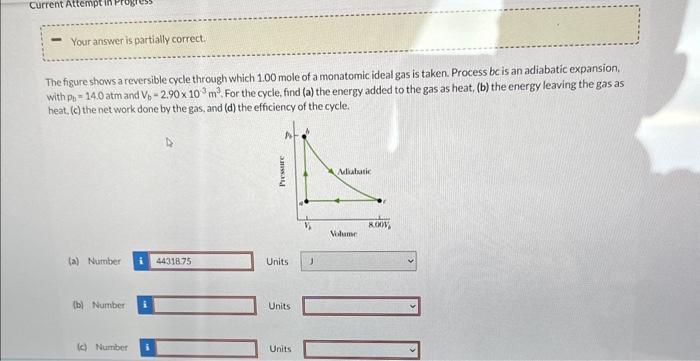 Solved The figure shows a reversible cycle through which | Chegg.com