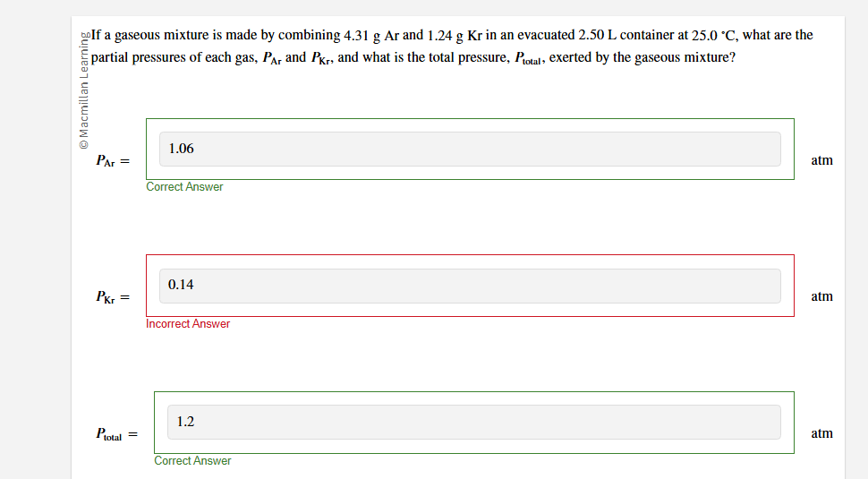 Solved on ﻿a gaseous mixture is ﻿made by ﻿combining | Chegg.com