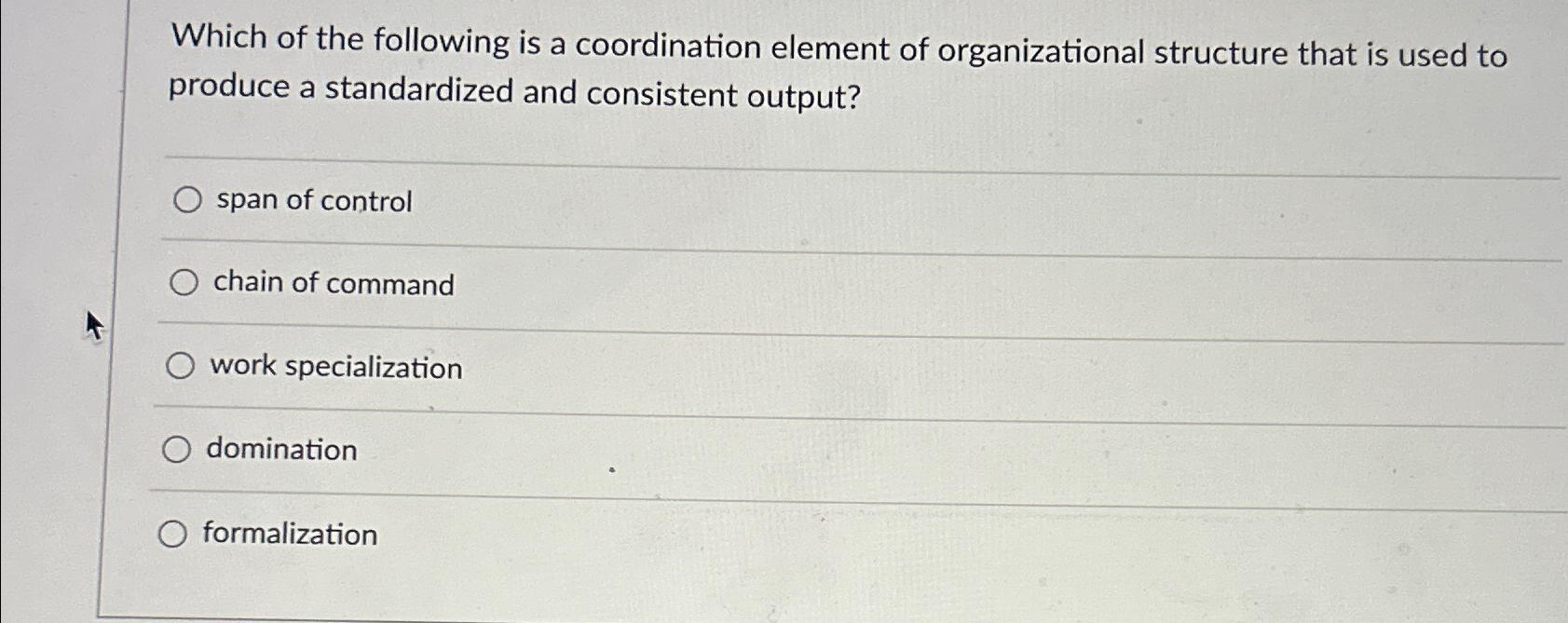 Solved Which of the following is a coordination element of | Chegg.com