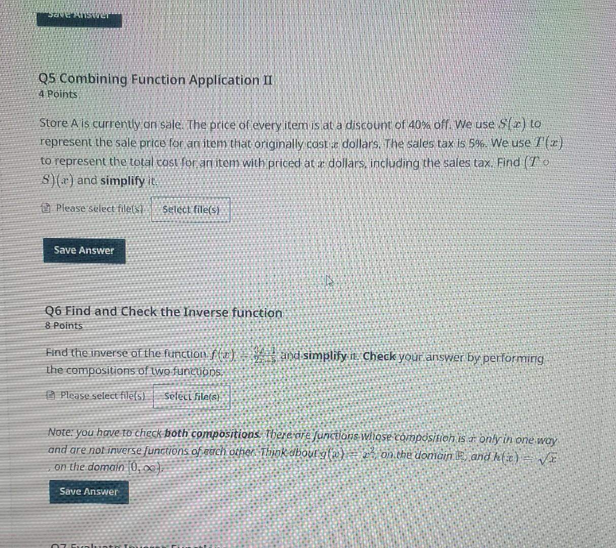 Solved Q5 Combining Function Application II 4 points Store A | Chegg.com