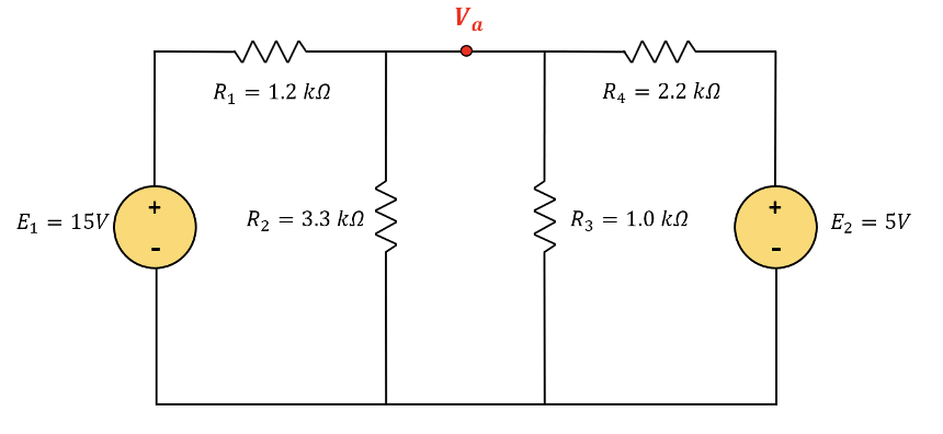 Solved Find IR1, ﻿IR2, ﻿IR3, ﻿V1, ﻿V2, ﻿V3, ﻿and Va in the | Chegg.com
