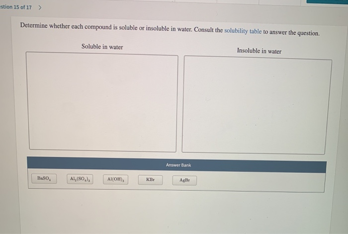 Solved on 13 of 17 > Determine whether each compound is | Chegg.com Solved on 13 of 17 > Determine whether each compound is | Chegg.com