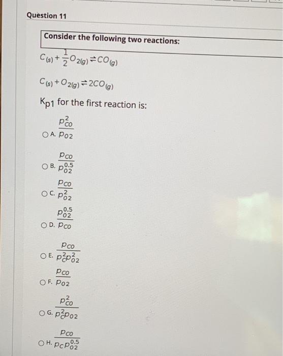 Solved OB. PO2 Question 11 Consider the following two | Chegg.com