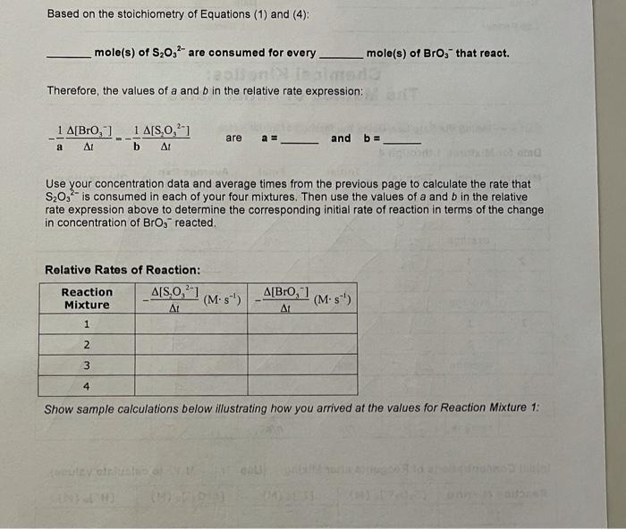 Solved Chemical Kinetics: The Method of Initial Rates | Chegg.com