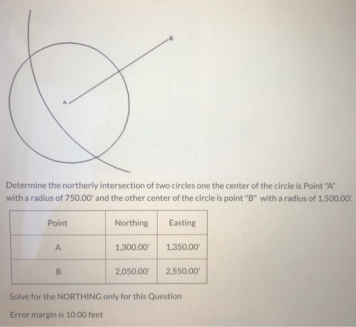 Solved B A Determine the northerly intersection of two | Chegg.com