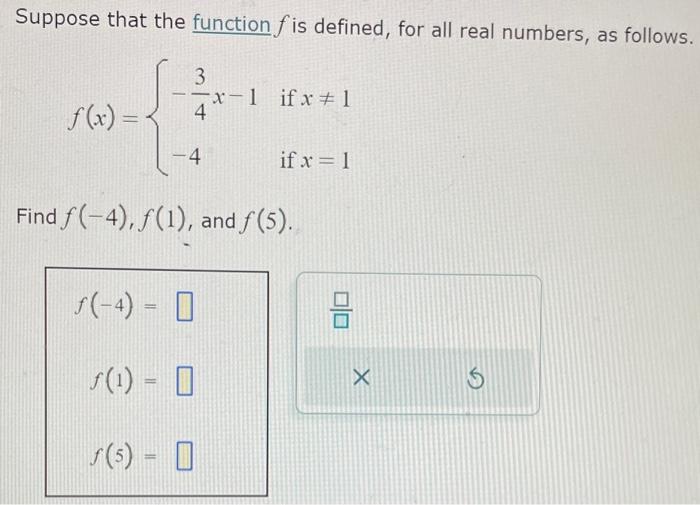 Solved Suppose that the function f is defined, for all real | Chegg.com