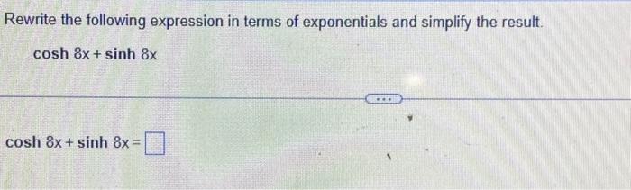 Solved Rewrite the following expression in terms of | Chegg.com