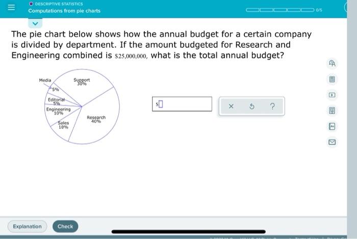 Solved O DESCRIPTIVE STATISTICS Computations from pie charts | Chegg.com