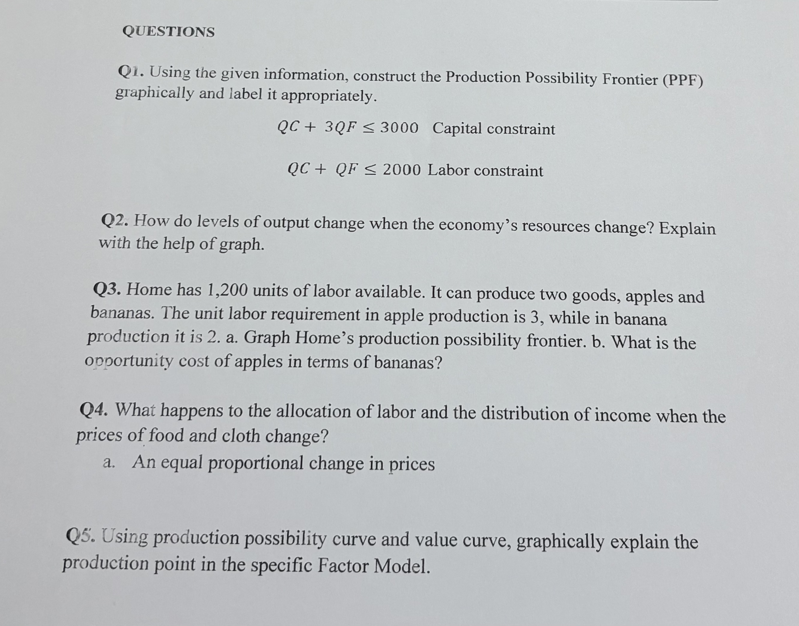 Solved QUESTIONSQ1. ﻿Using the given information, construct | Chegg.com