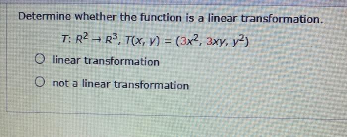 Solved Determine whether the function is a linear | Chegg.com